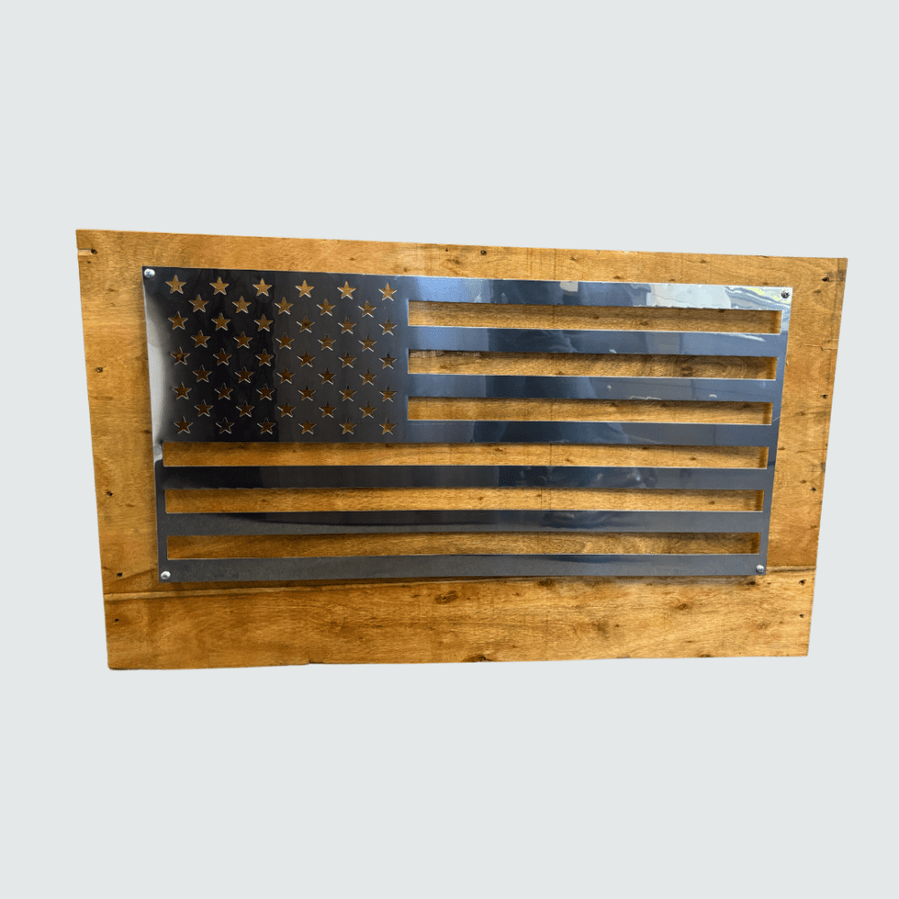 Large Stainless Steel American Flag - Dedoes